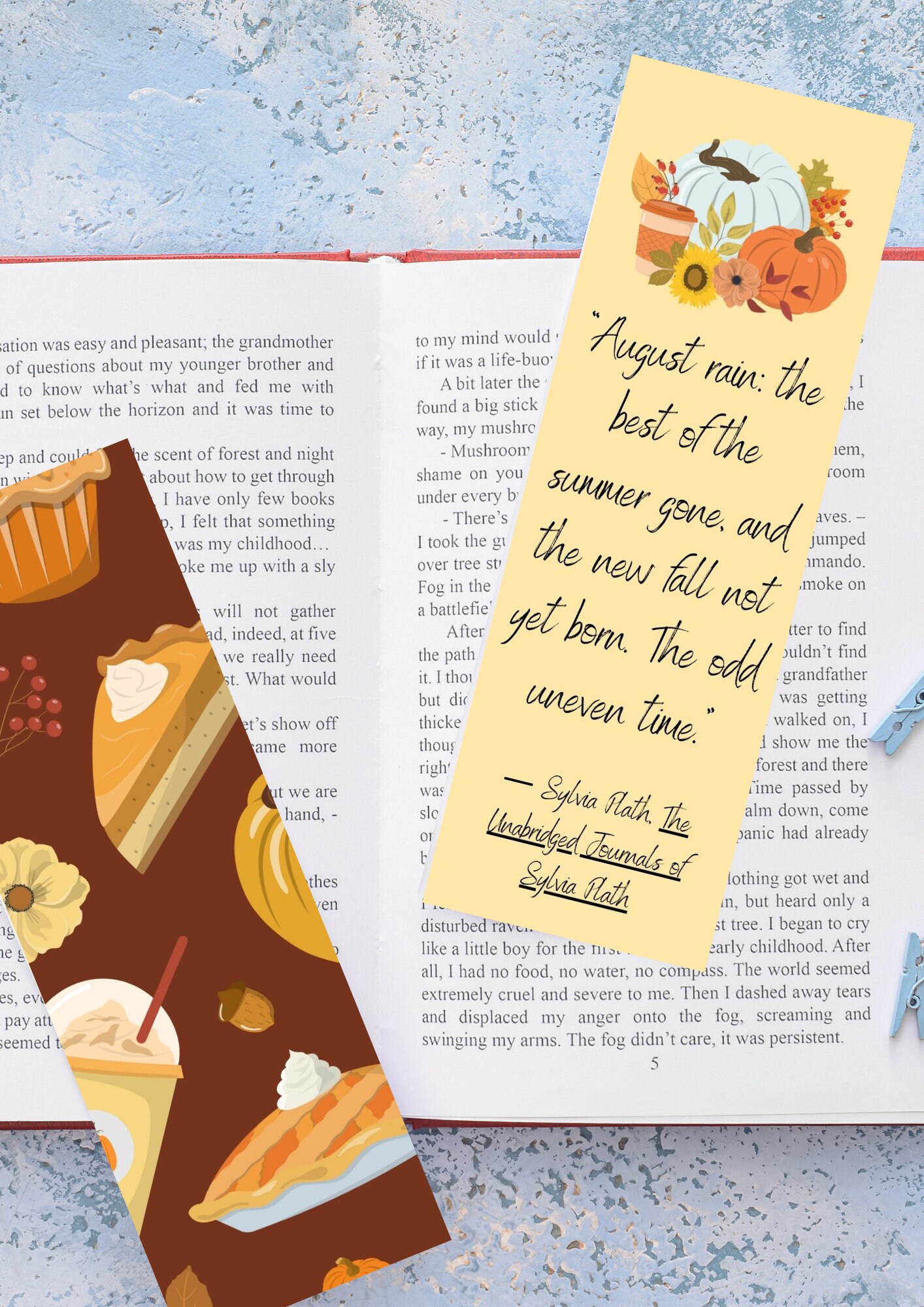 Autumn Bookmark Designs, Printable Canva Template, Fall, Pumpkin Spice ...