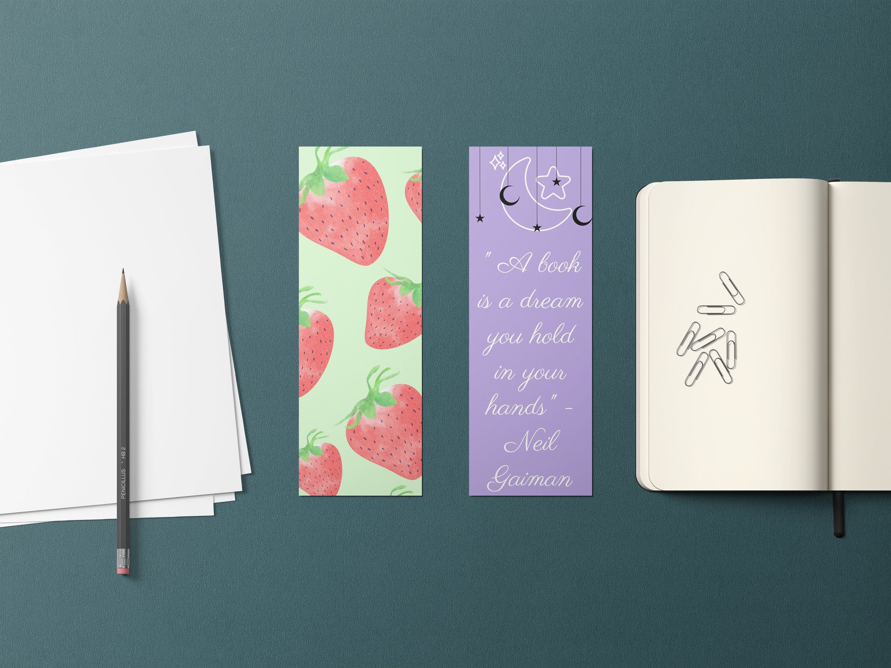 Digital Bookmark Designs, Printable Bookmarks, 40 Designs, Editable on ...