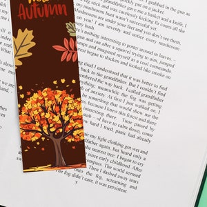 Autumn Bookmark Designs, Printable Canva Template, Fall, Pumpkin Spice ...