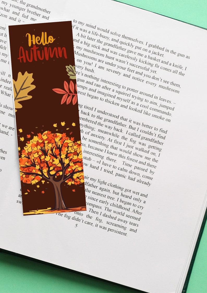 Autumn Bookmark Designs, Printable Canva Template, Fall, Pumpkin Spice ...