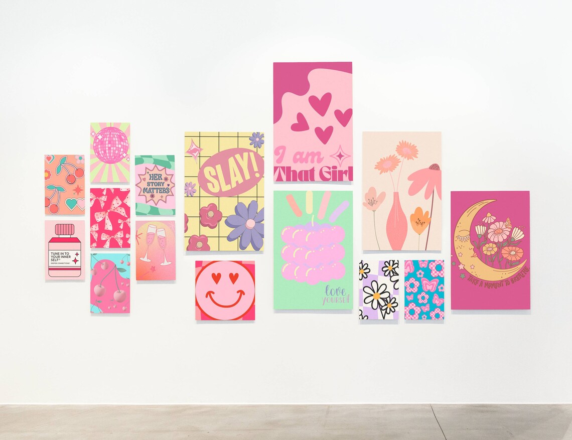 100 Trendy Y2K Prints, A4 Wall Gallery Designs, Digital Download, That ...