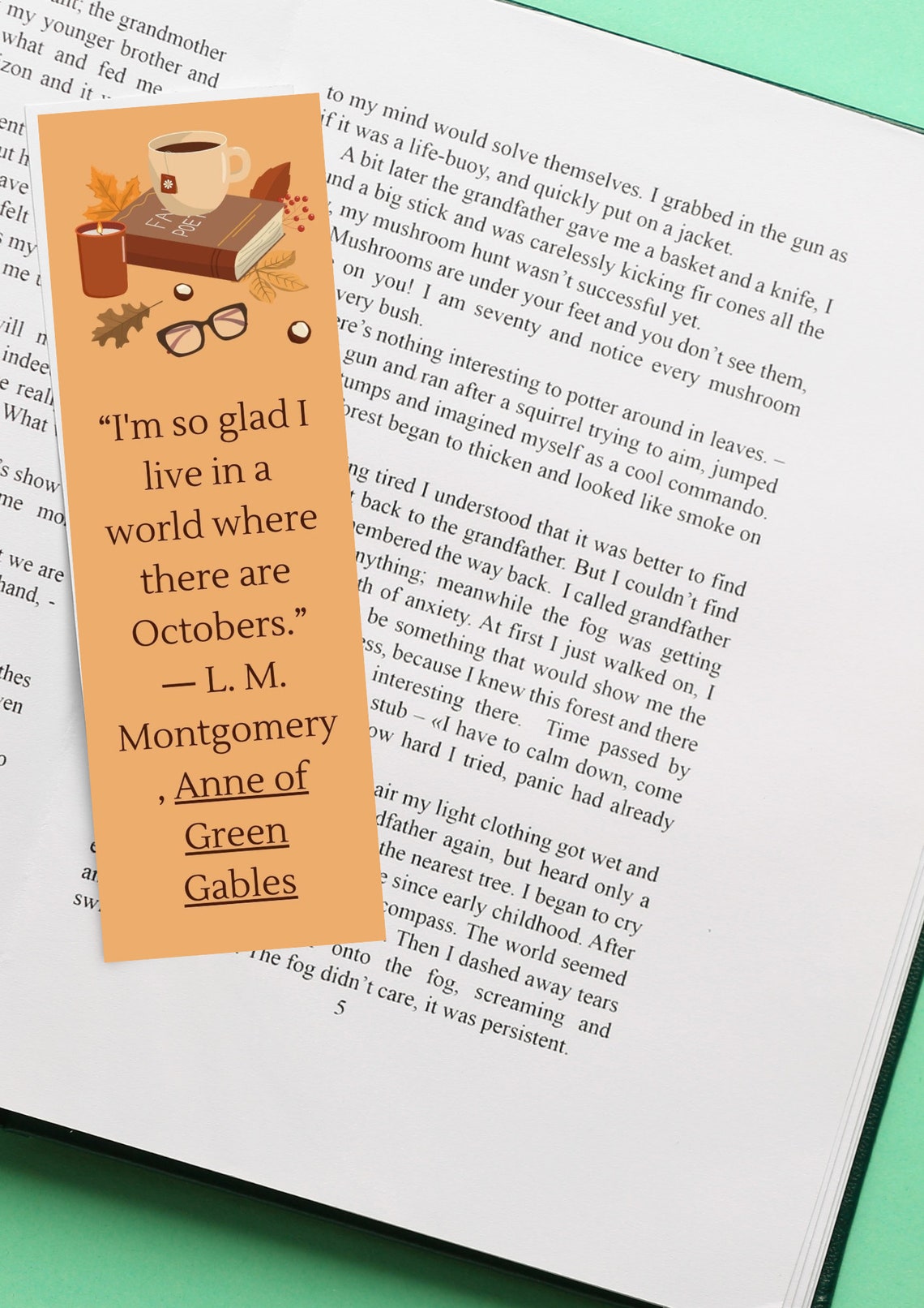 Autumn Bookmark Designs Printable Canva Template Fall - Etsy