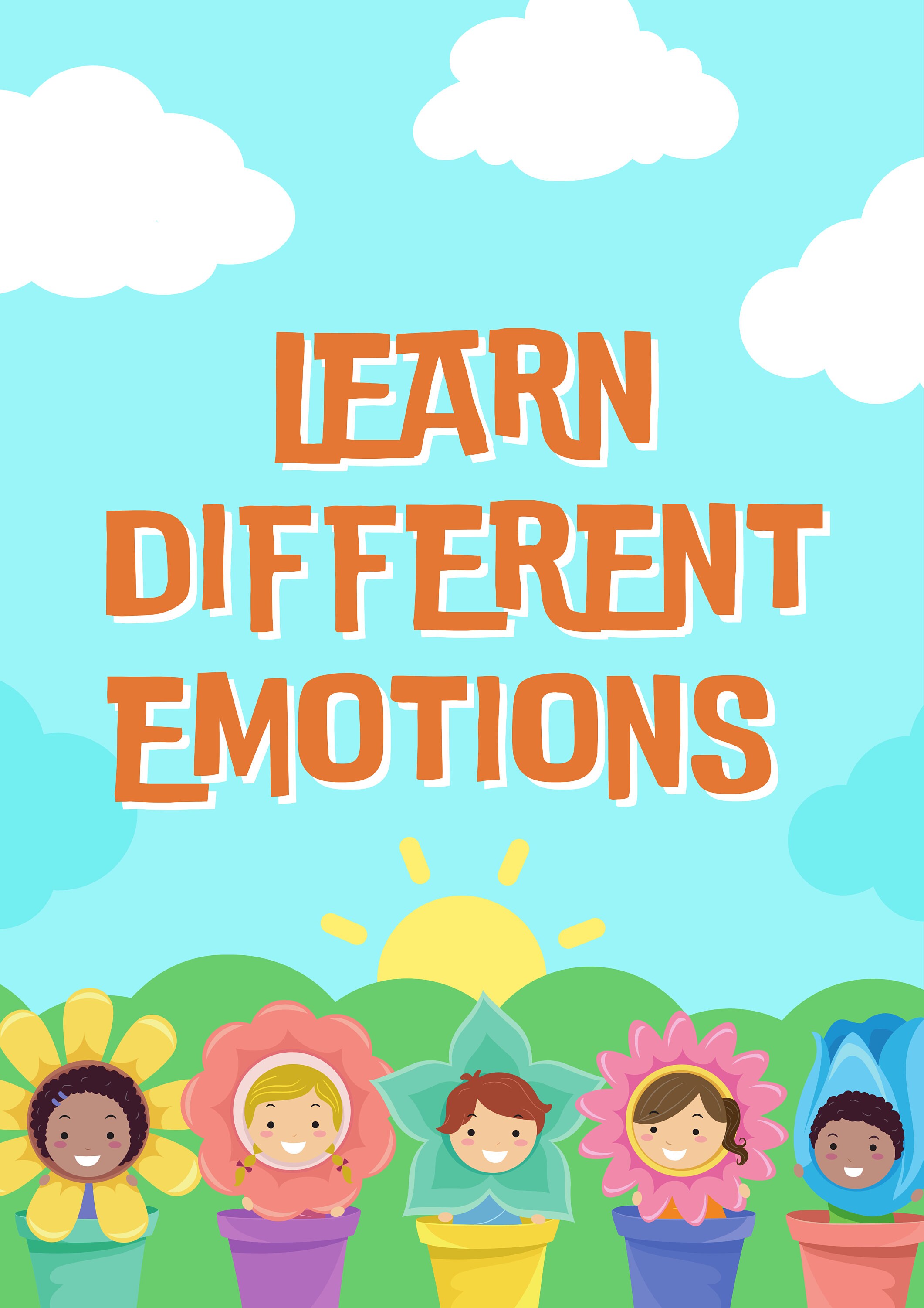Emotions Flashcards Facial Expressions Flashcard for Kids - Etsy