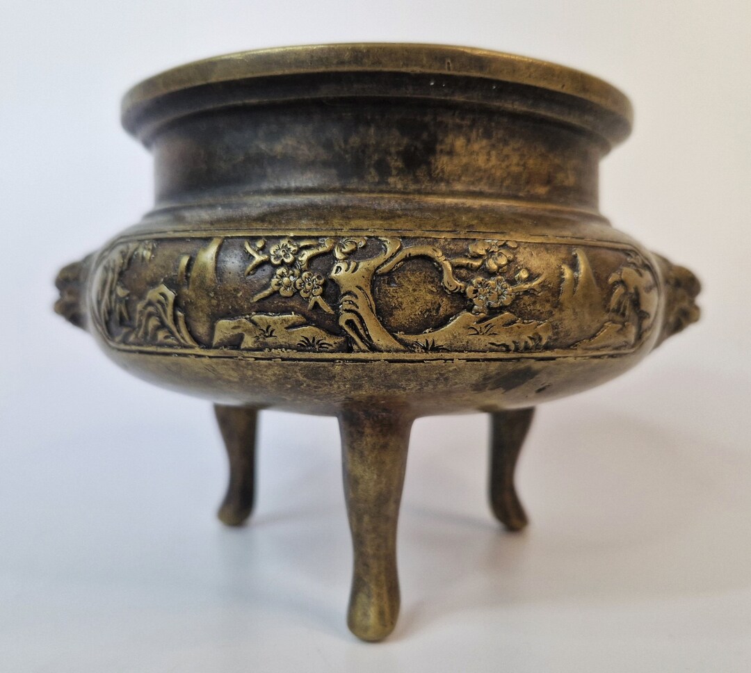Incense Burner Chinese Antique Bronze, Tibetan Censer, Bronze Tripod ...