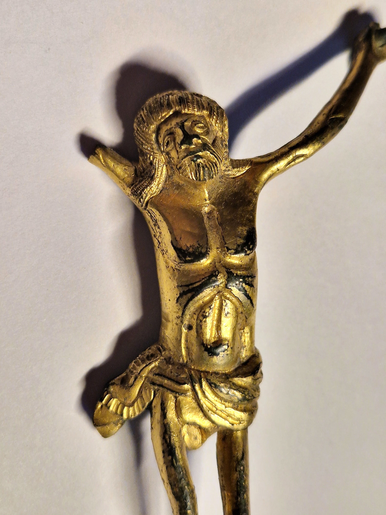 Beautiful Crucified Christ Gilt Bronze, Jesus Sculpture, Possibly ...