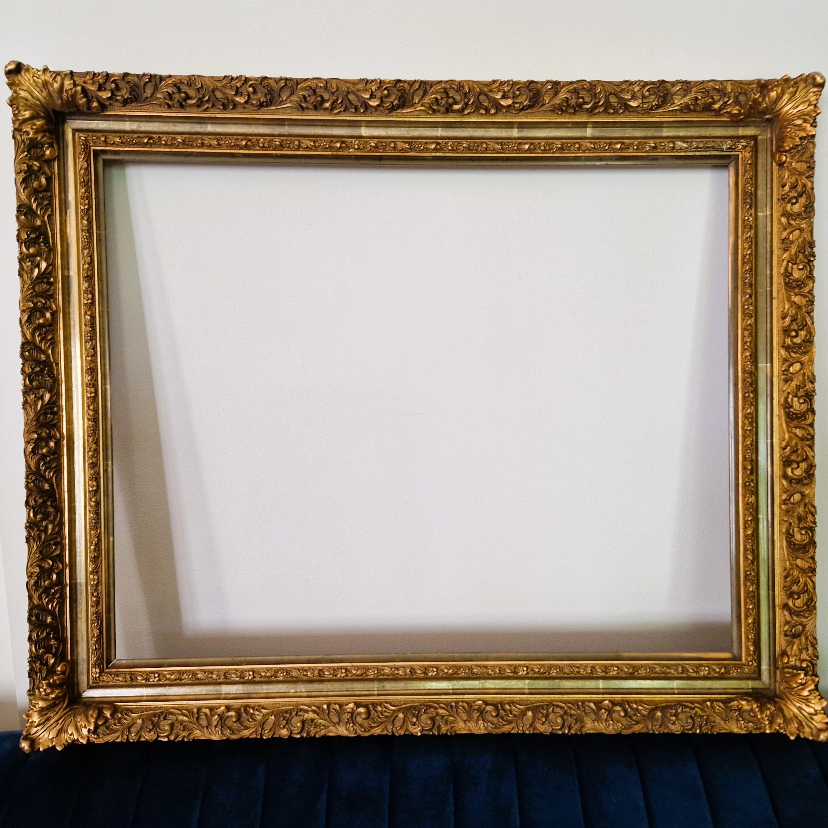 Antique Gold Gesso Frame: Large Ornate Baroque Gilding (23"x28.7") - Etsy