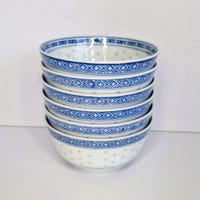 Vintage 12 Inch Porcelain Chinese Dragon Rice Grain Oval Serving ...