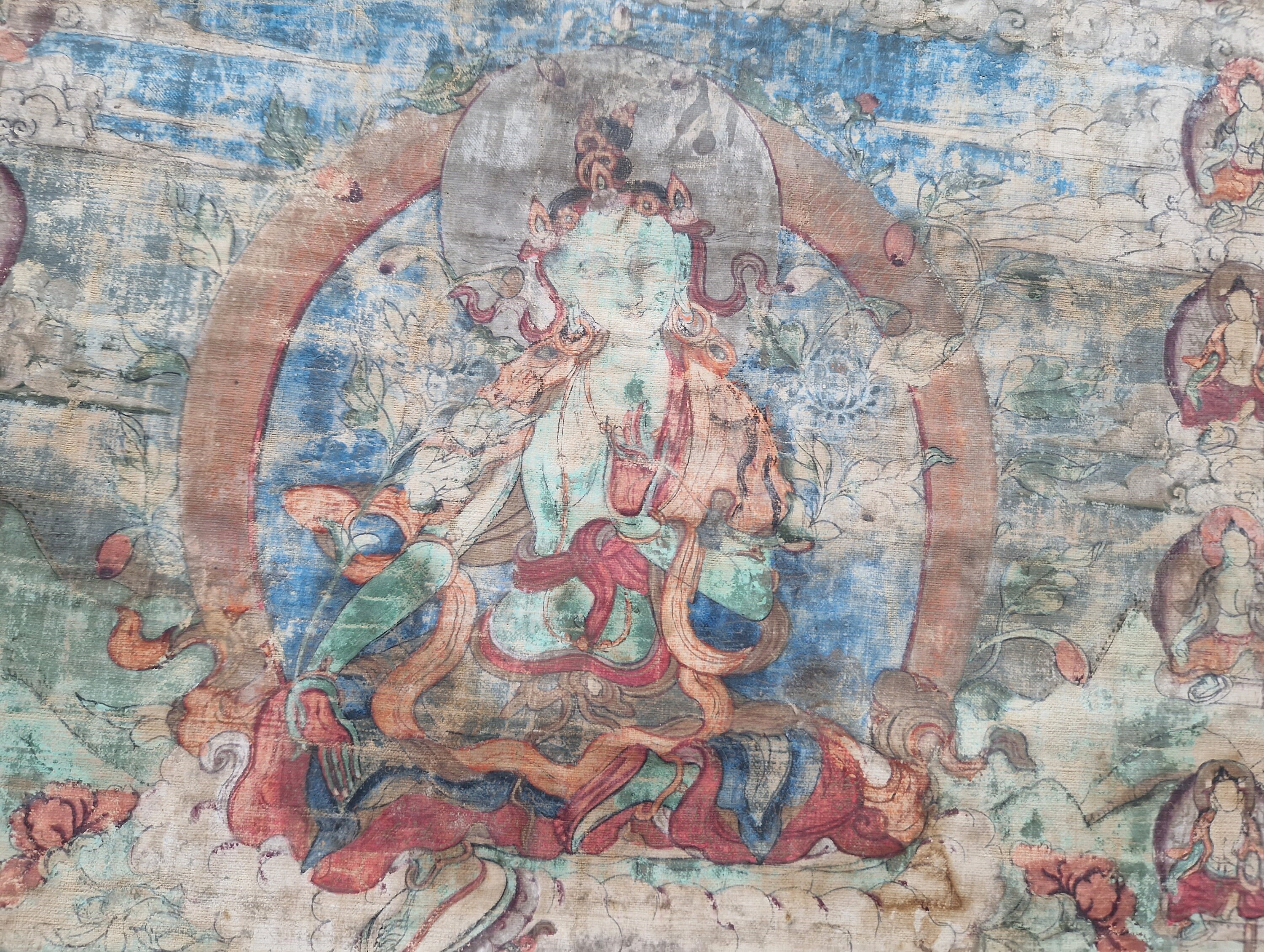 Original Old Tara Thangka, Handmade Painting on Canvas, Antique ...