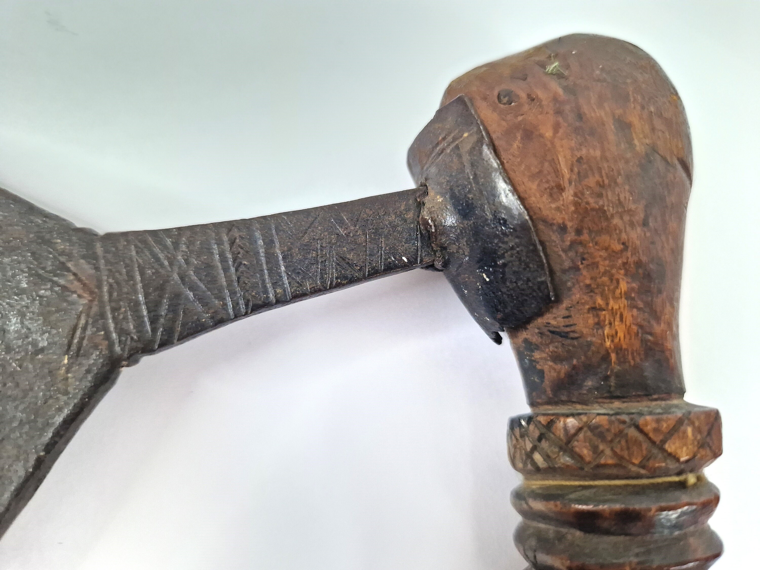 Vintage African Axe, Authentic Tribal Art, Handmade Ceremonial Wood Axe ...