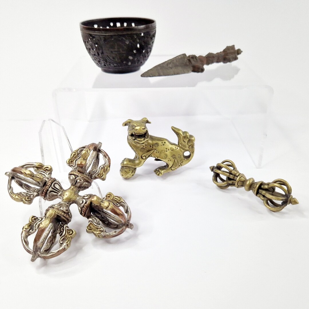 Chinese Tibetan Bronze Spiritual Decor Vajra, Ritual Phurba Kila Vajra ...