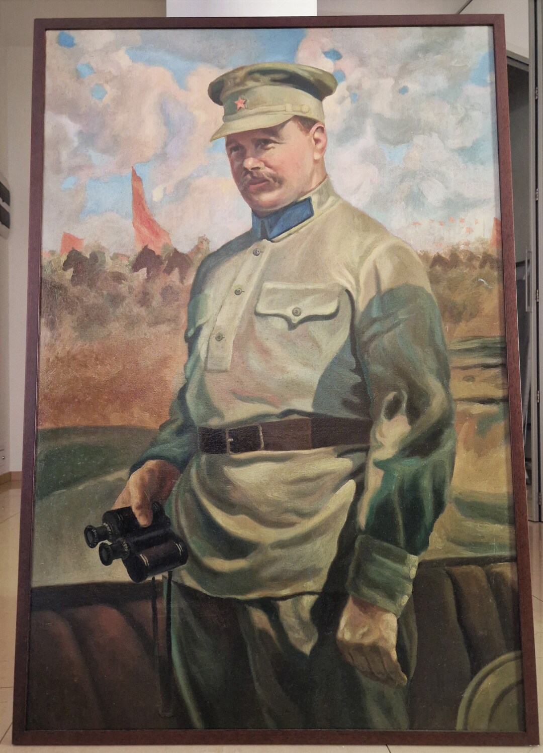 Vintage Portrait Oil Painting Propaganda USSR Socialist Realism, Battle ...