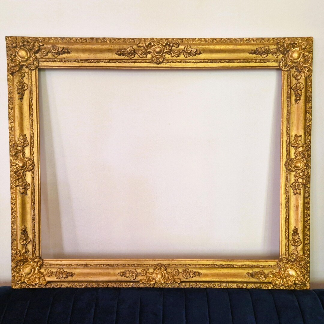 Antique Frame for a Painting 63x79cm/24,8"x 31" Gold Gesso Frame ...