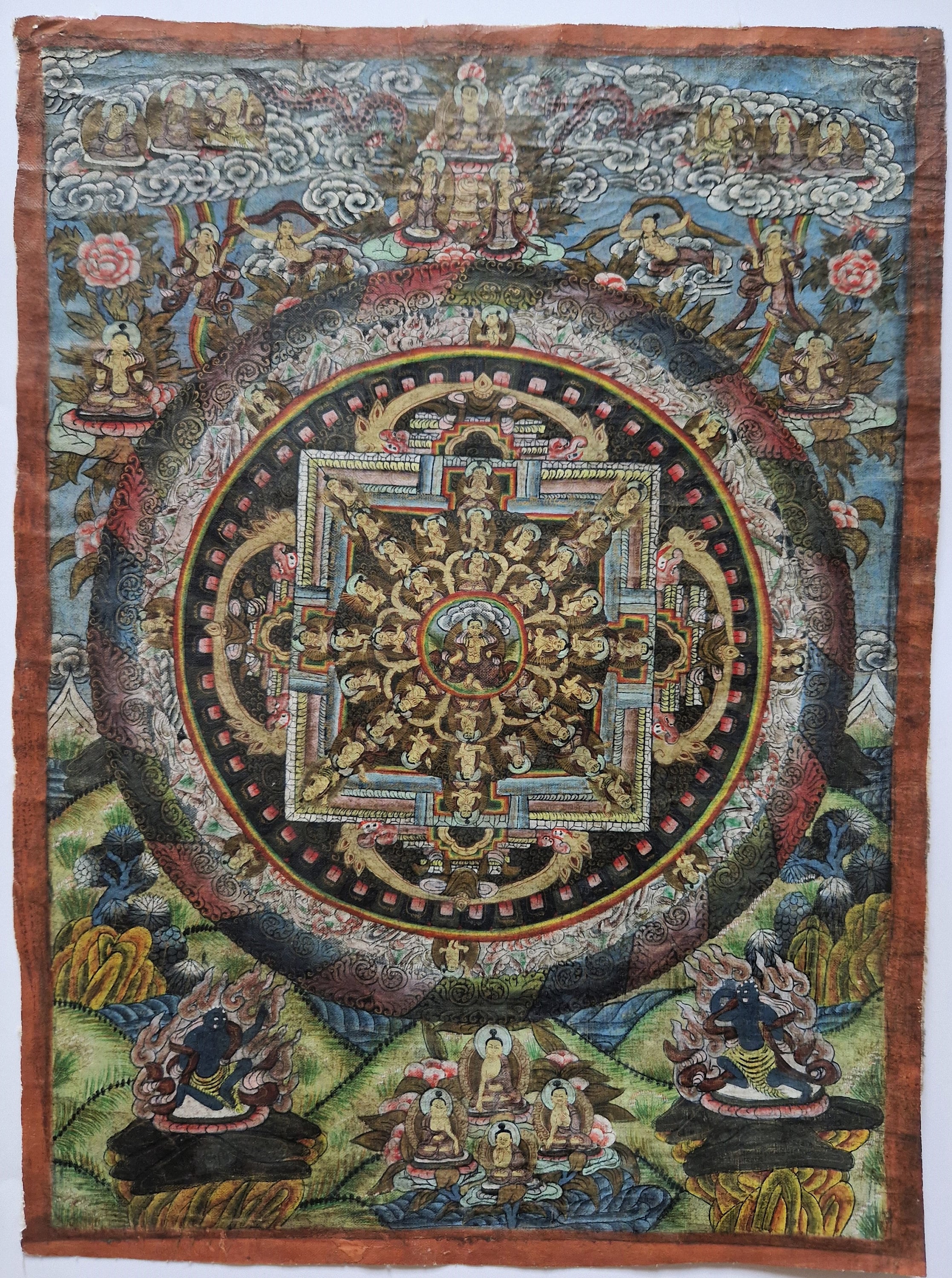 Mandala Thangka Nepal Tybet Mandala Masterpiece Tibetan - Etsy
