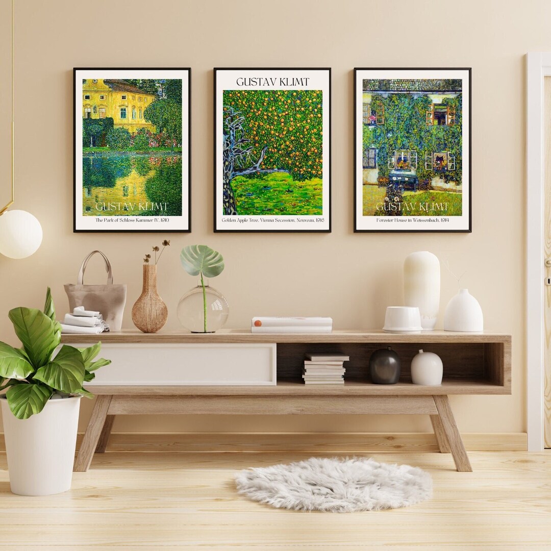 Gustav Klimt Paintings Set of 3 Prints, Gustav Klimt Poster, Gallery ...