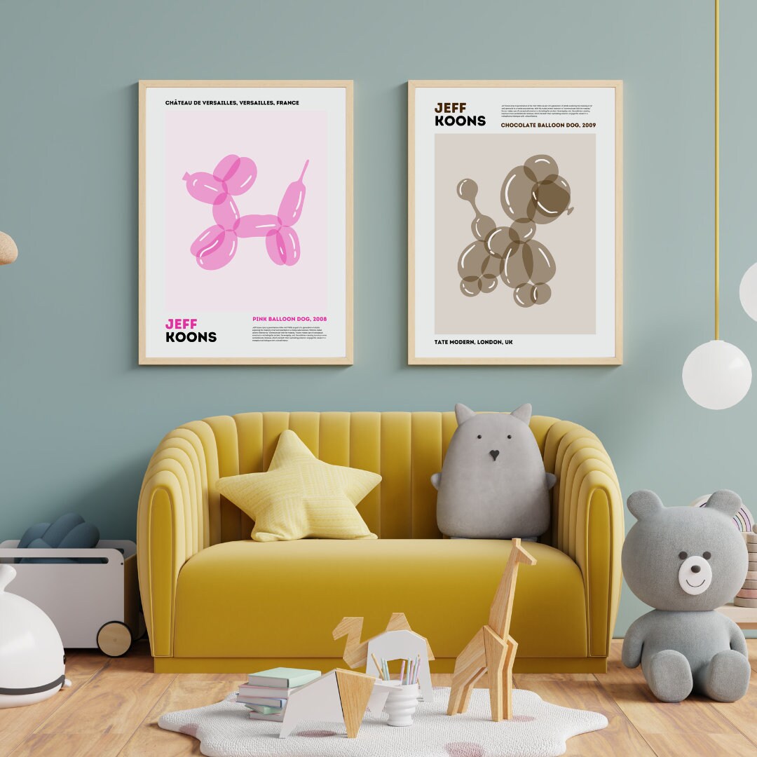 Jeff Koons Balloon Animal Set of 4 Prints, Jeff Koons Poster, Gallery ...