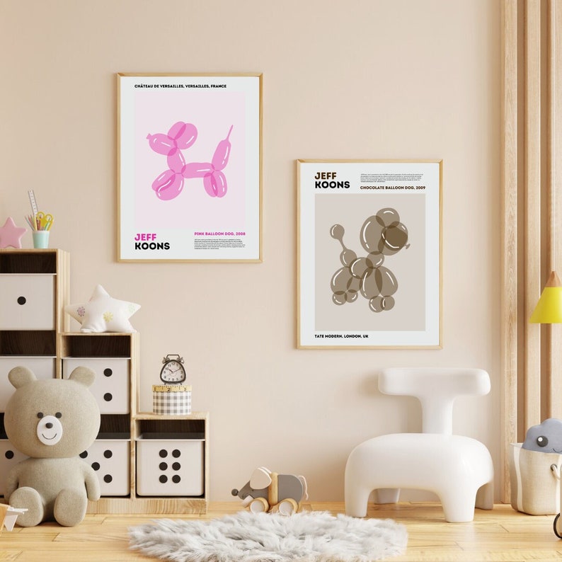 Jeff Koons Balloon Animal Set of 4 Prints, Jeff Koons Poster, Gallery ...