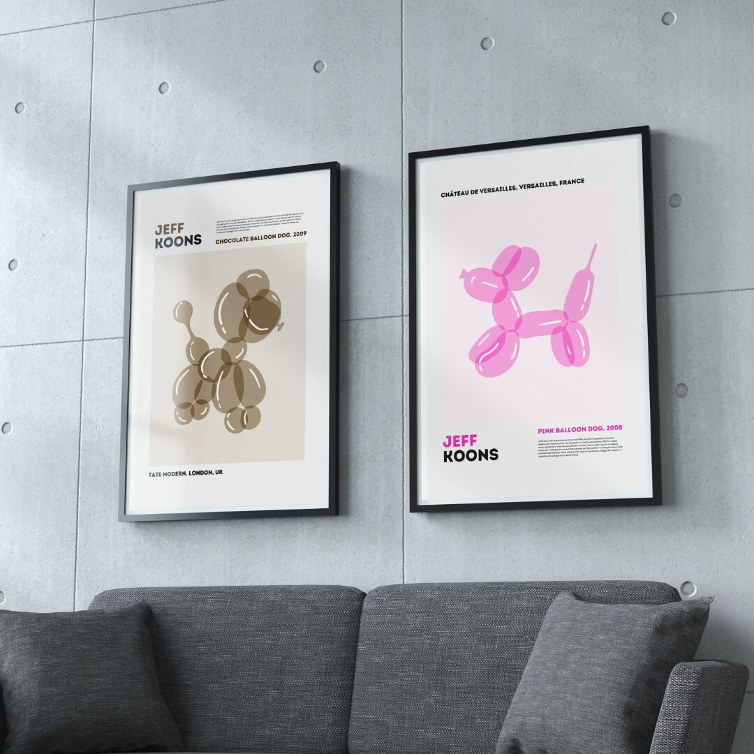 Jeff Koons Balloon Animal Set of 4 Prints, Jeff Koons Poster, Gallery ...