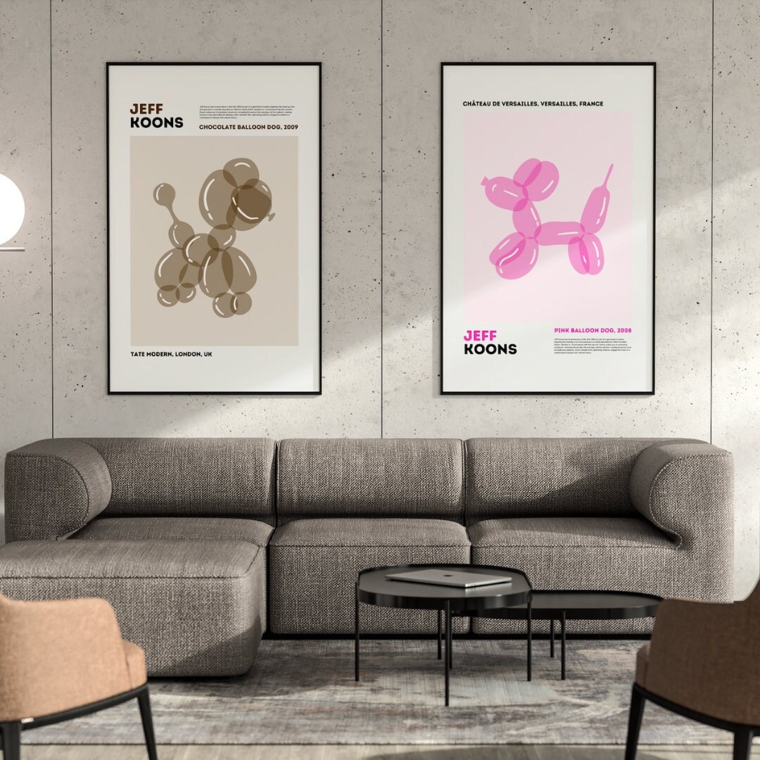 Jeff Koons Balloon Animal Set of 4 Prints, Jeff Koons Poster, Gallery ...