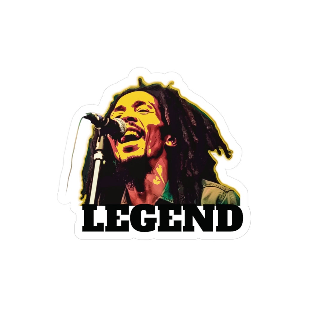 LEGEND Kiss-cut Vinyl Decals, Reggae Music, Bob Marley, Jamaica, Rasta ...