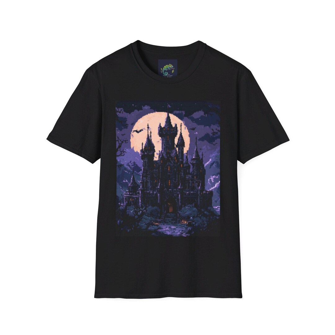 Retro Castlevania Castle T-shirt Gothic Pixel Art Design Vintage Video ...