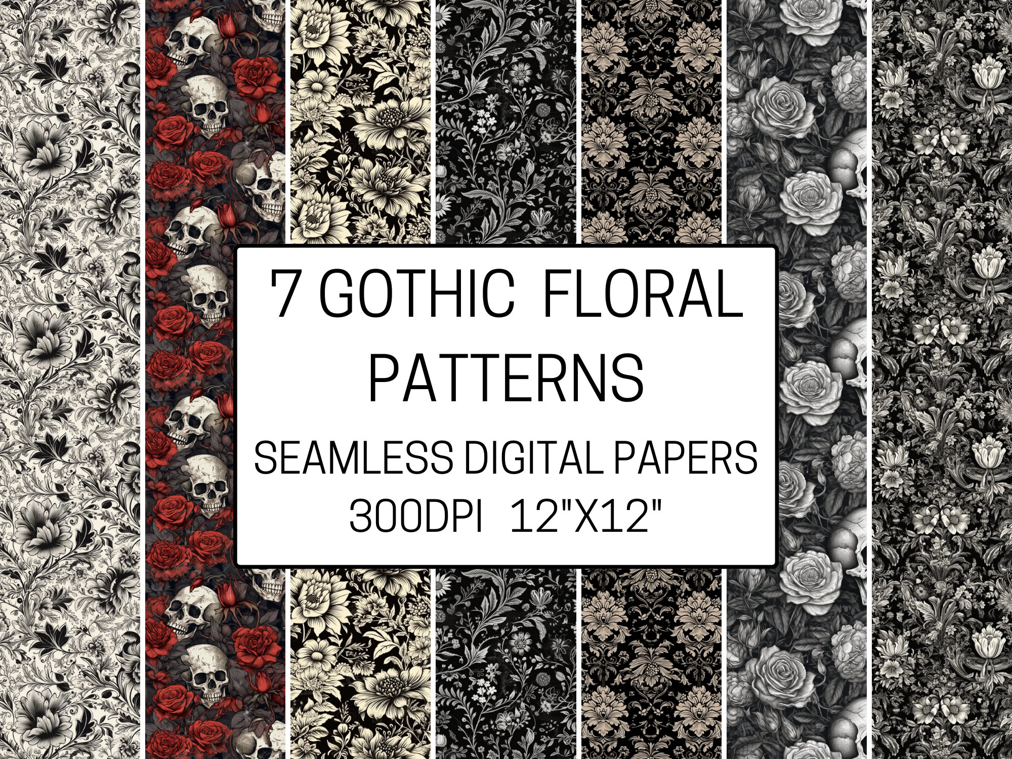 Gothic Flower Patterns
