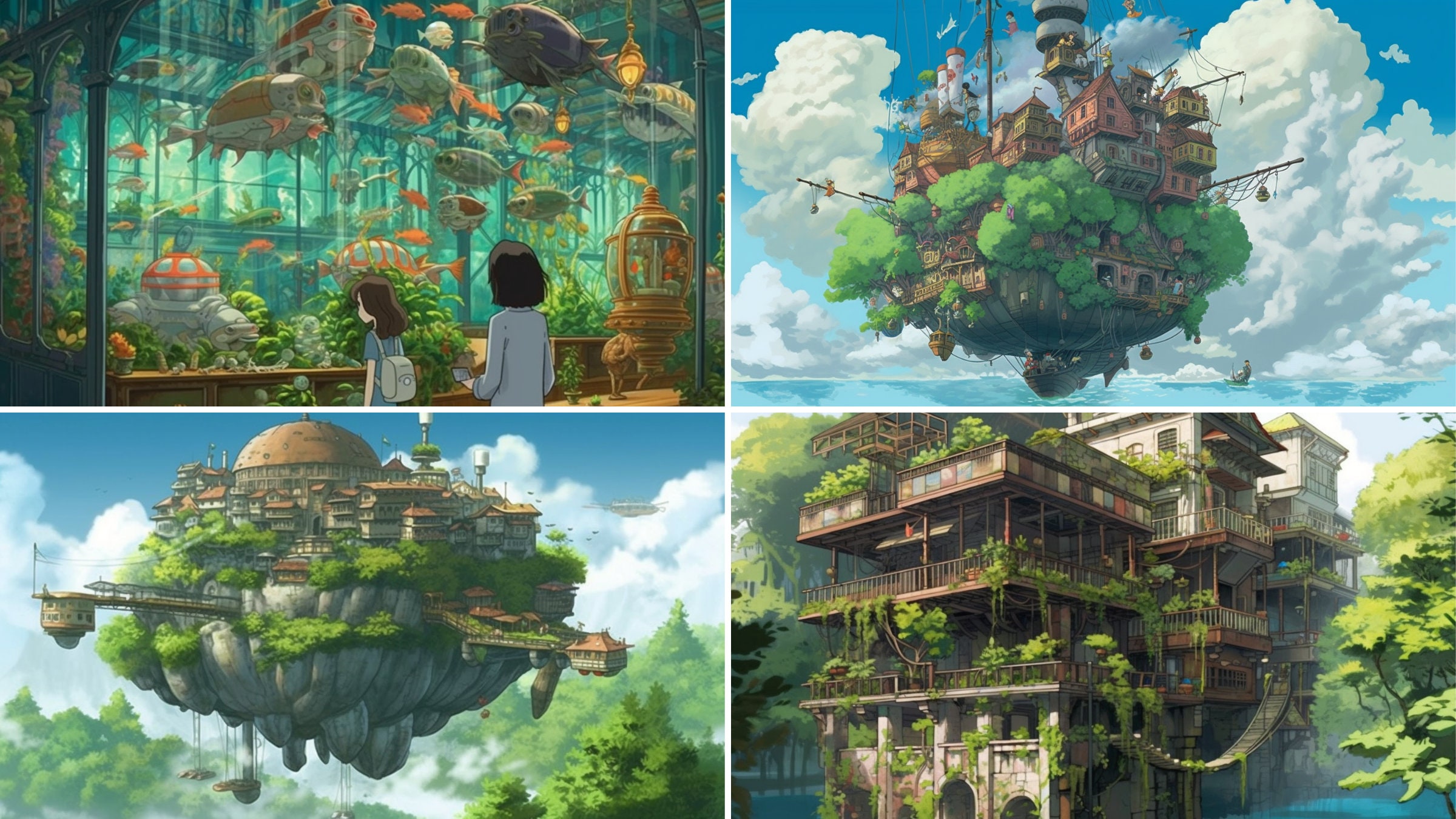 20 Studio Ghibli Style Images, Commercial Use, 16:9 Aspect Ratio ...