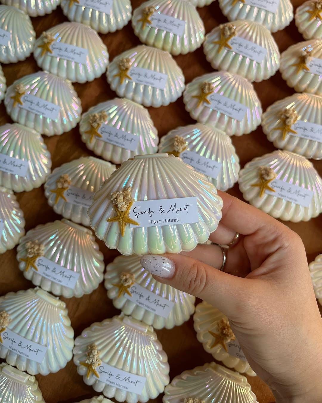 Wedding Favors, Seashell Oyster Candle Wedding Favors, Beach Wedding ...