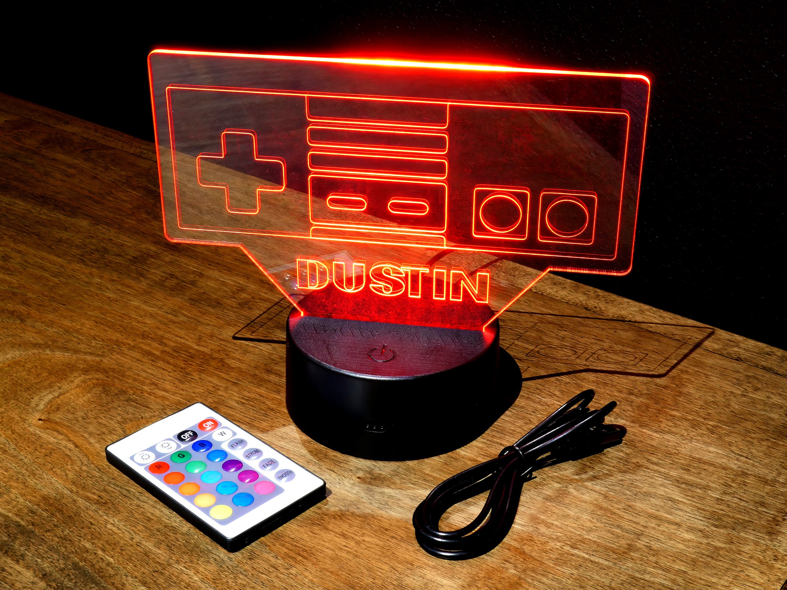 Custom Game Controller LED Light Gamer Name Sign - Etsy