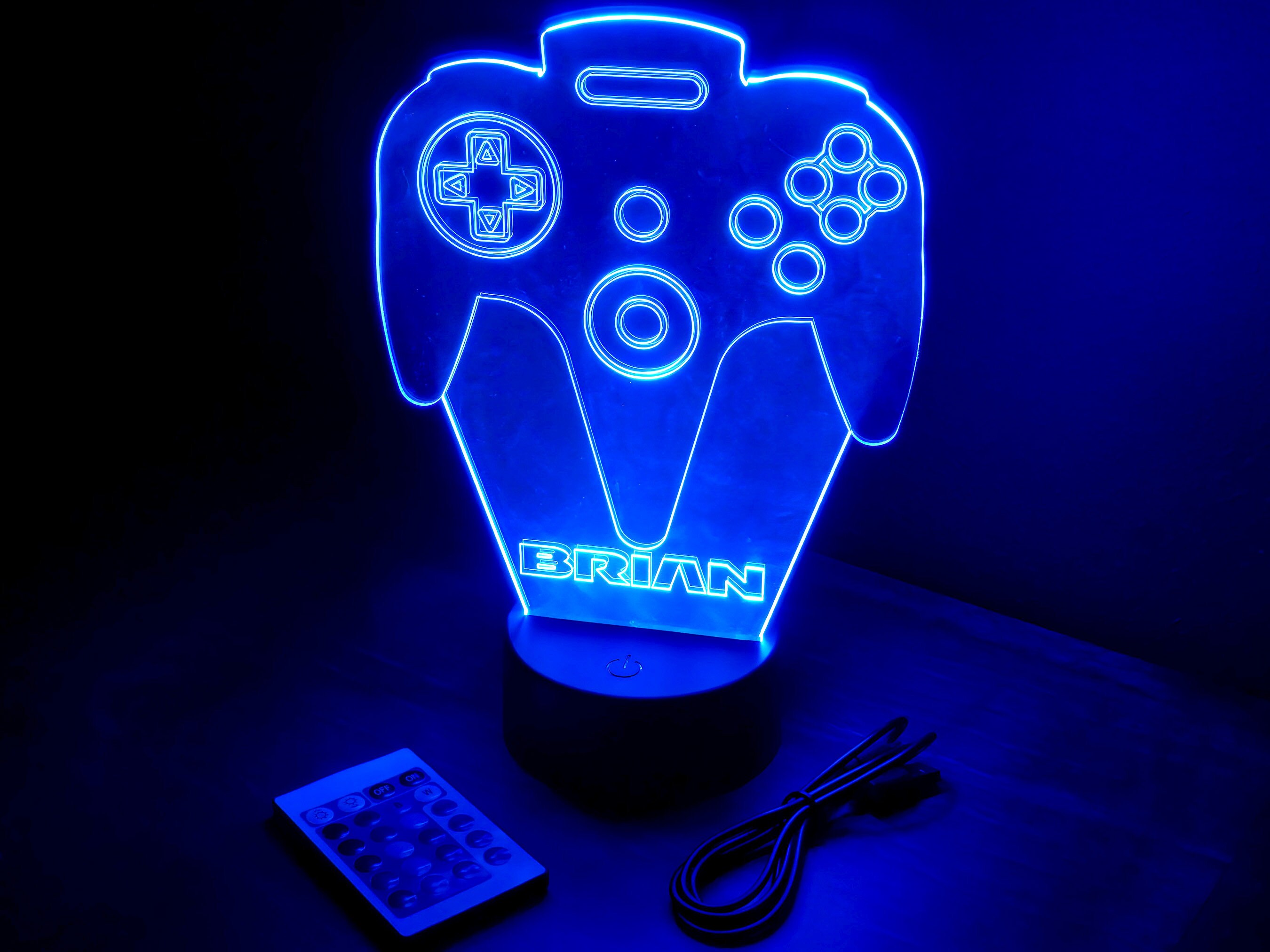 Custom Game Controller LED Light Gamer Name Sign - Etsy