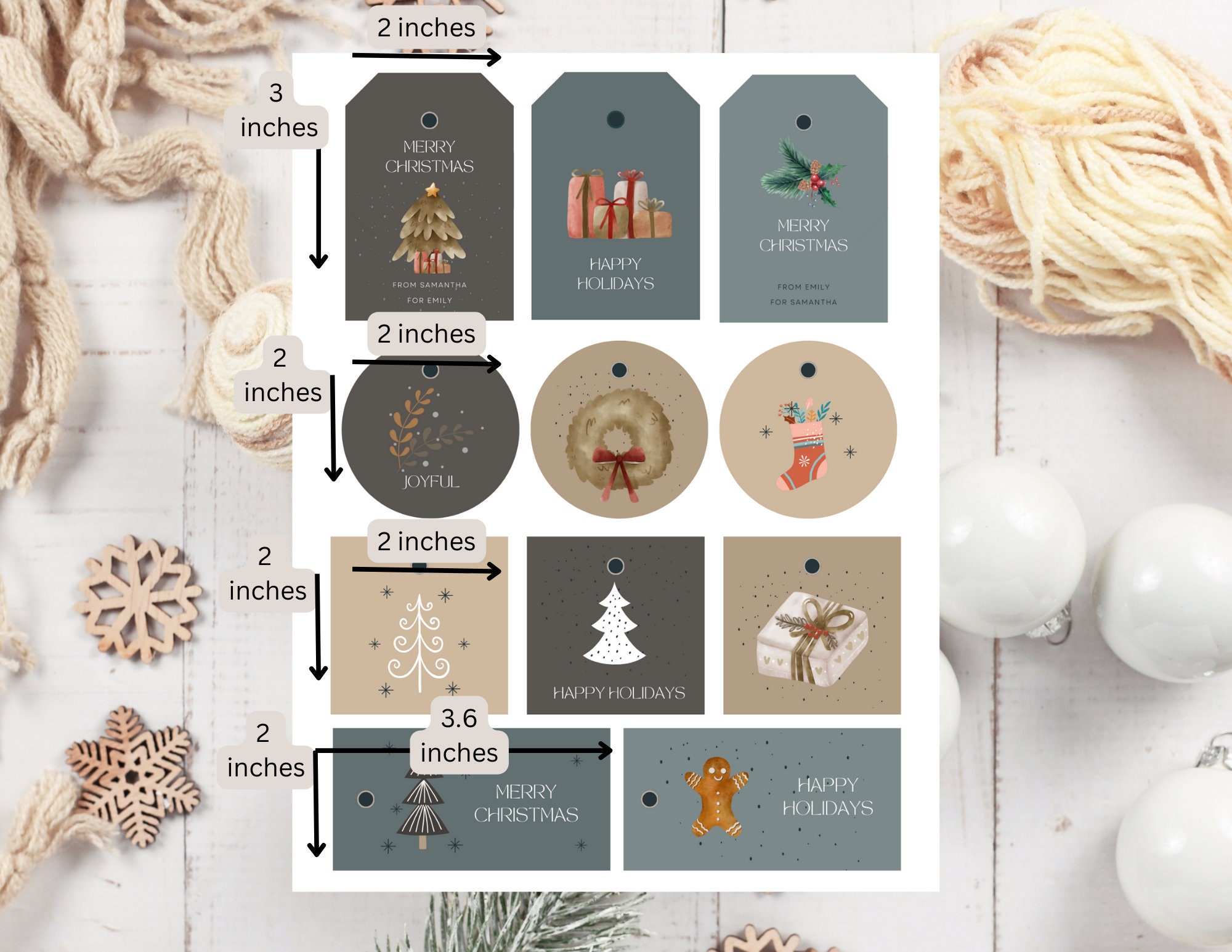 Merry Christmas Gift Tag Printable, Printable Christmas Gift Tag ...