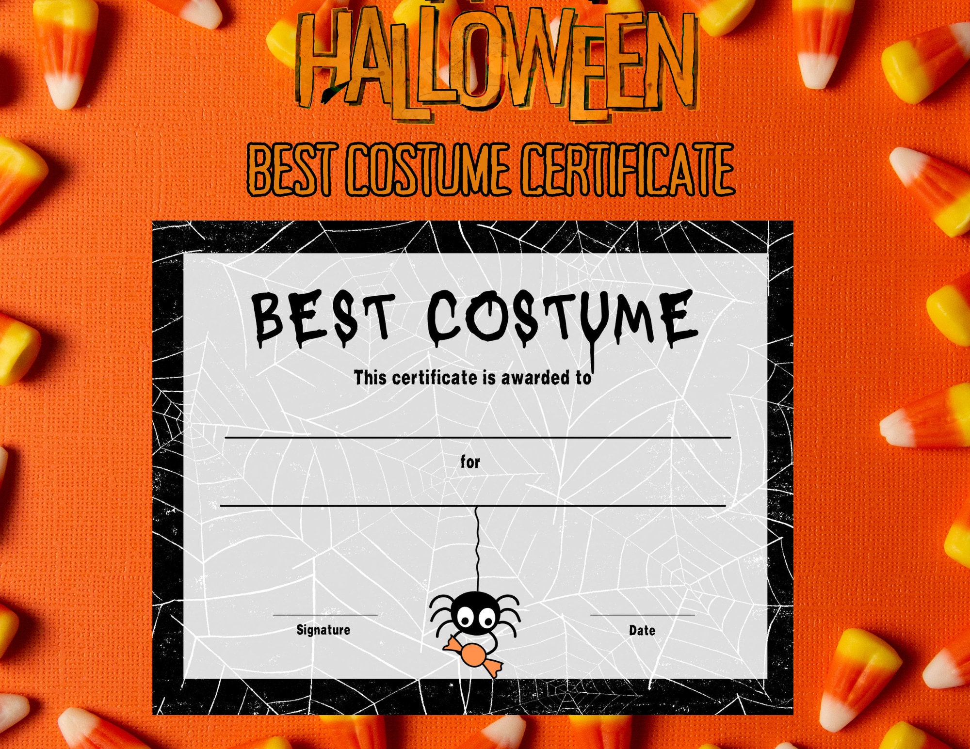 Printable Halloween Certificate Award, Winner of Games, Classroom ...