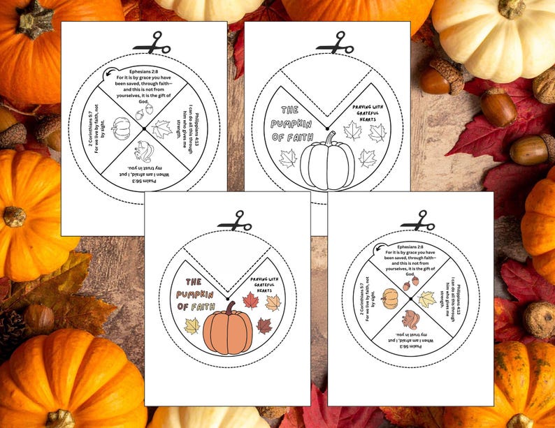 The Pumpkin of Faith Coloring Wheel, Pumpkin Prayer for Autumn ...