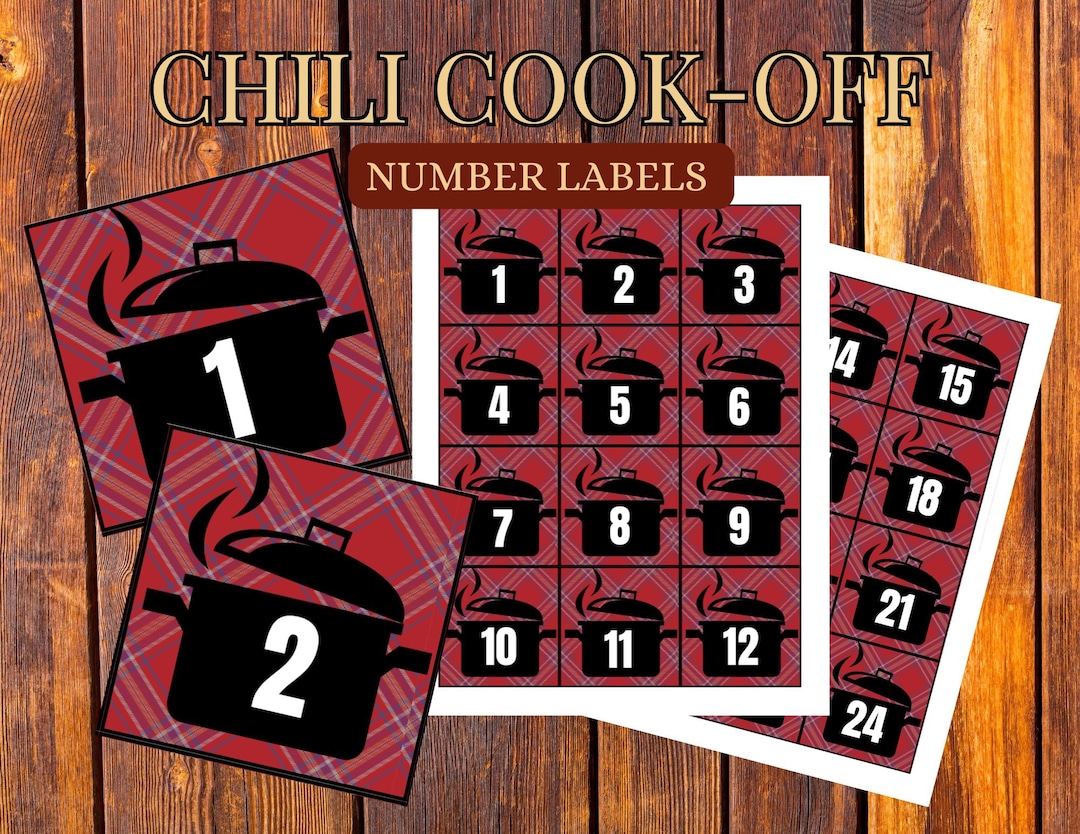 Chili Cook off POT NUMBERS 1 - 24, Chili Cook Off, Chili Competition ...