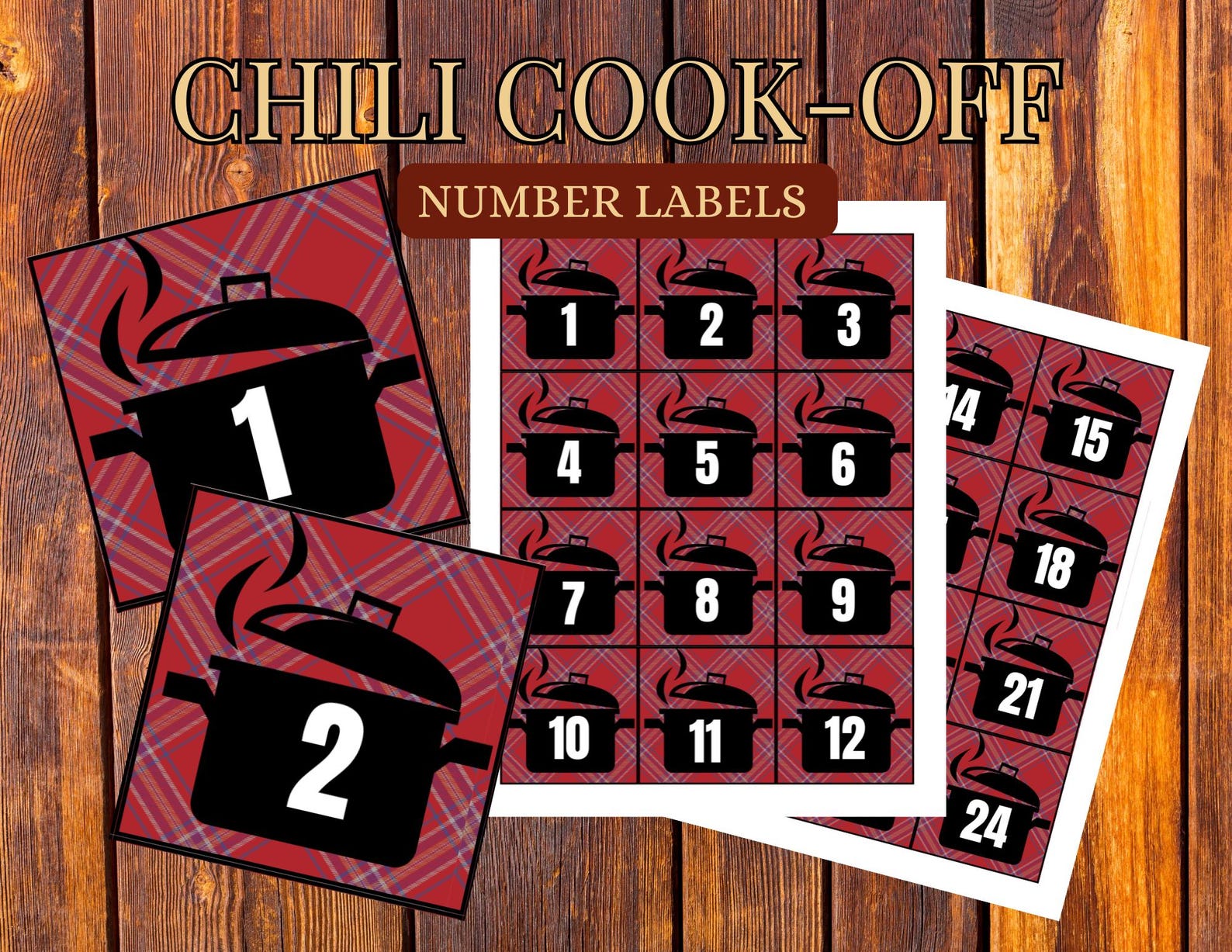 Chili Cook off POT NUMBERS 1 - 24, Chili Cook Off, Chili Competition ...