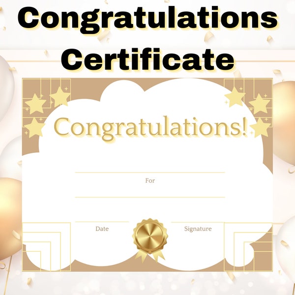 Student Award Certificate - Etsy