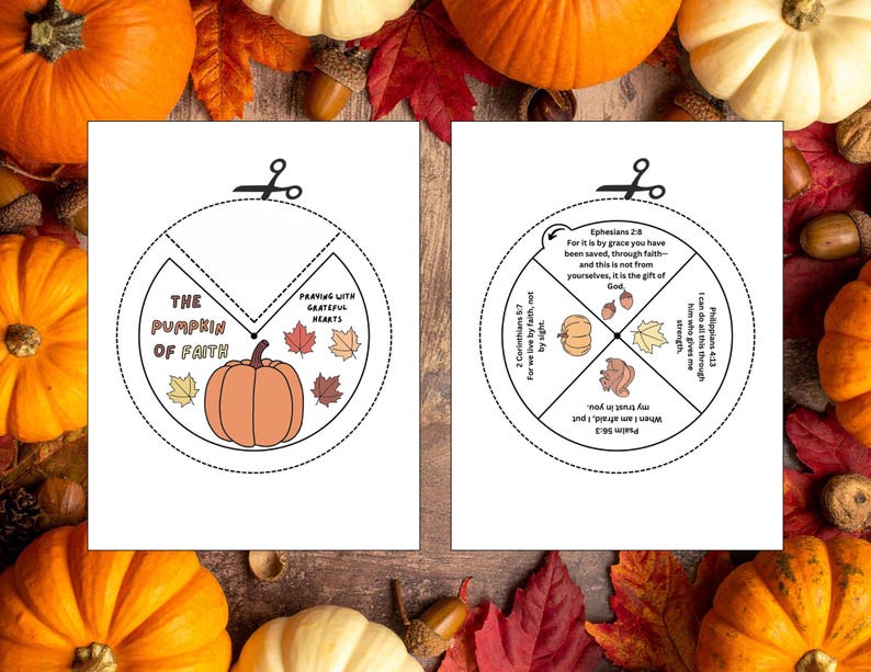The Pumpkin of Faith Coloring Wheel, Pumpkin Prayer for Autumn ...