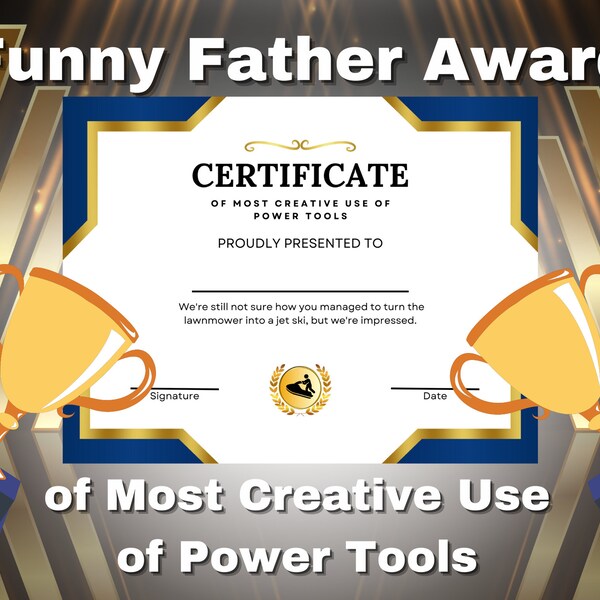 Father Day Certificate - Etsy