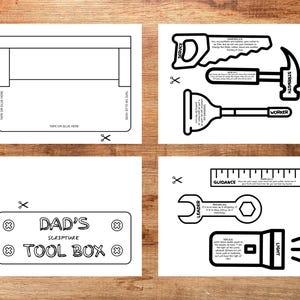 Toolbox for Dad Fathers Day Bible Craft, Childrens Church Kids ...
