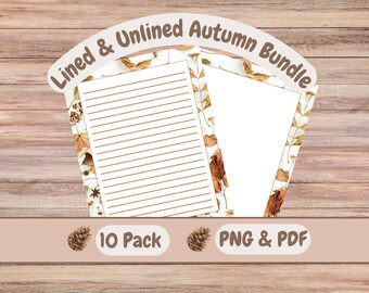 Autumn Stationary Printable Stationery Fall Letter Writing Stationery ...