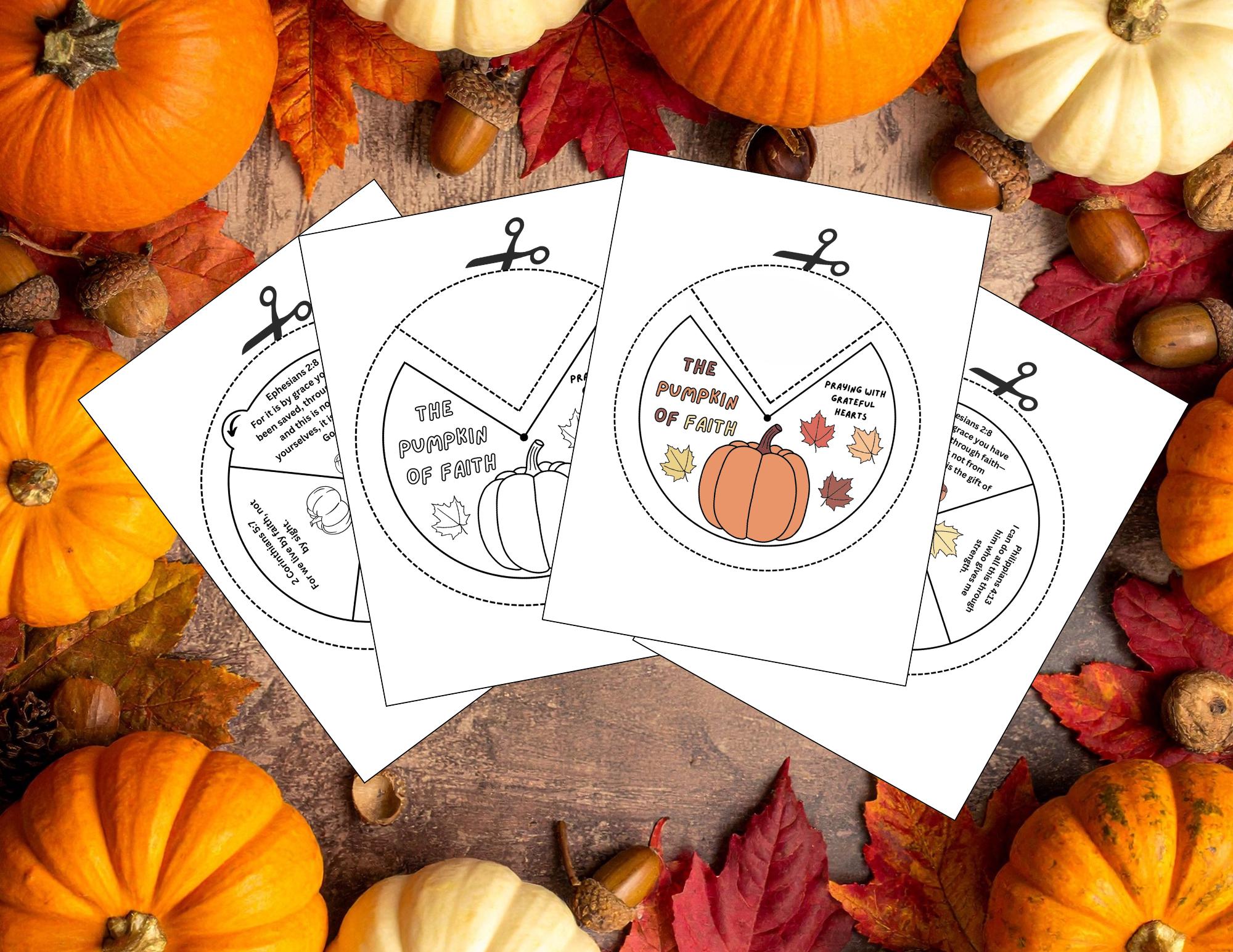 The Pumpkin of Faith Coloring Wheel, Pumpkin Prayer for Autumn ...