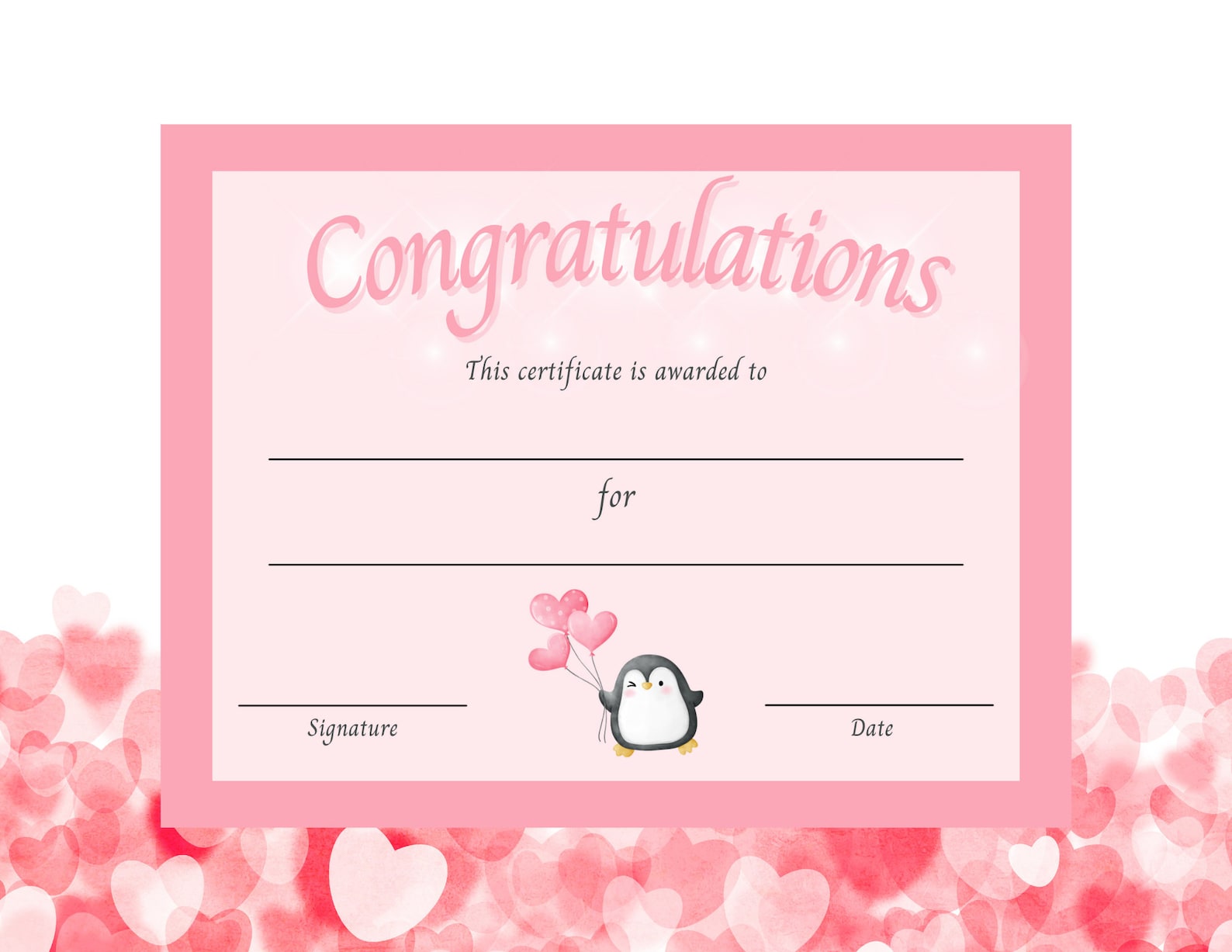Printable Valentines Certificate, Editable Valentines Day Printable ...