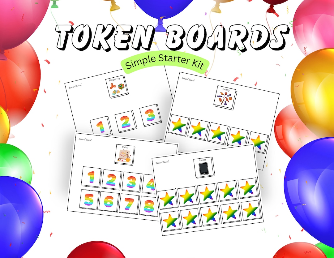 Rainbow Printable Token Board Book, Special Education Tool ...