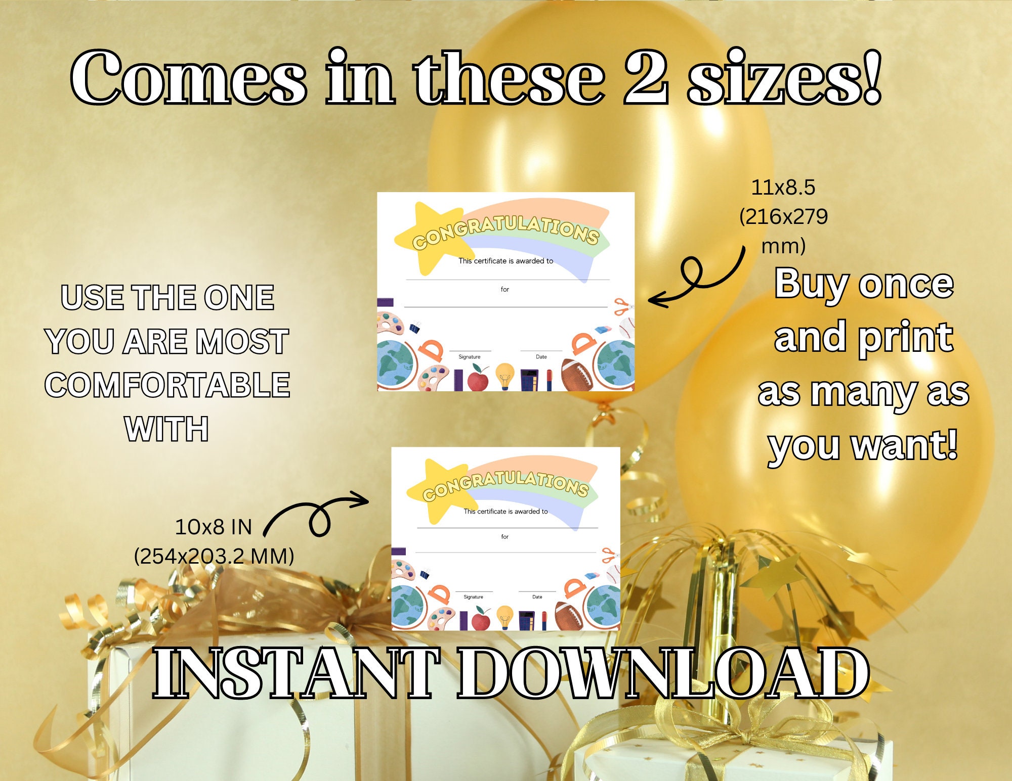 Editable Perfect Excellence Award Certificate, Colorful Classroom ...