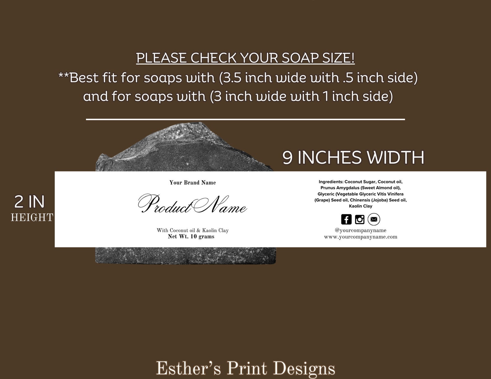 Editable Soap Label, Organic Artisan Soap Label, Soap Sleeves Label ...