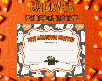 Printable Halloween Certificate Award, Winner of Games, Classroom ...