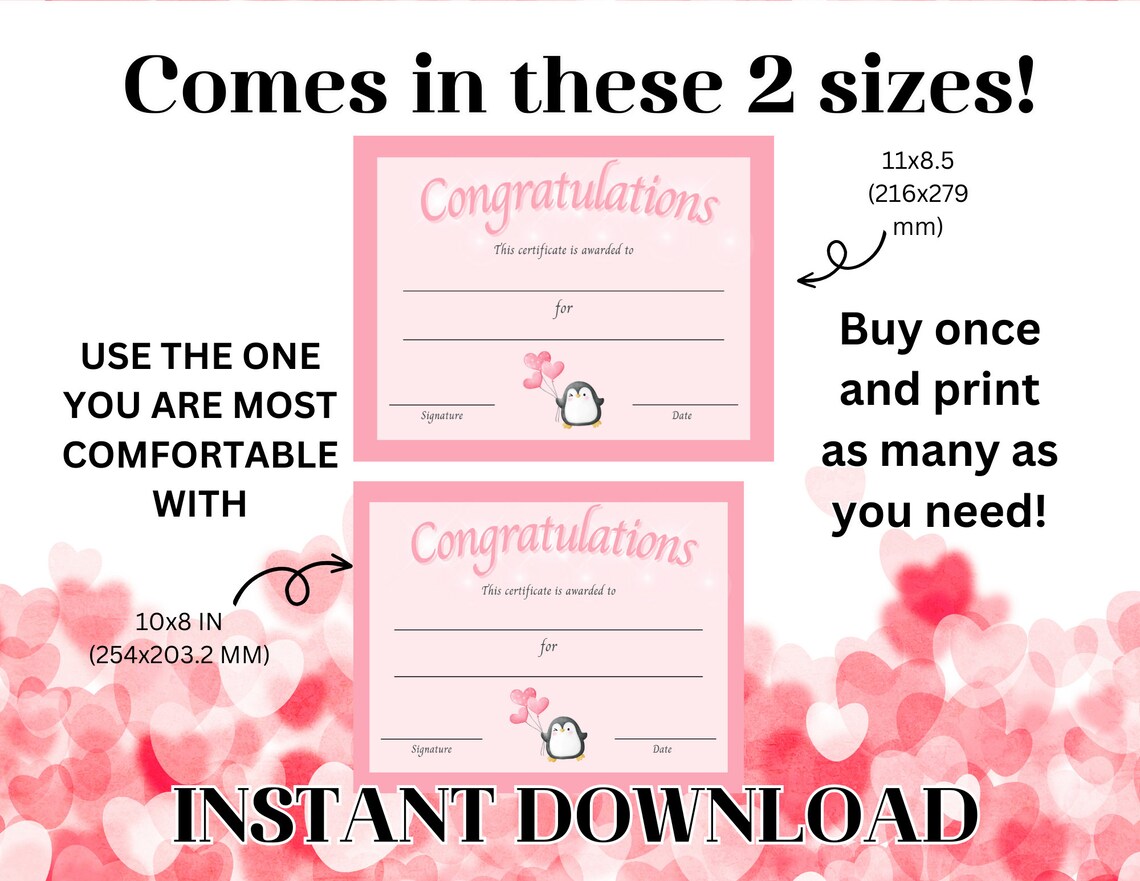 Printable Valentines Certificate, Editable Valentines Day Printable ...
