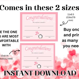 Printable Valentines Certificate, Editable Valentines Day Printable ...