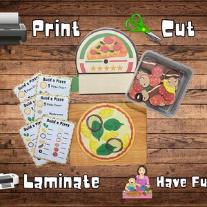 Pretend Play Printable, Build A Pizza, Printable Pretend Food ...