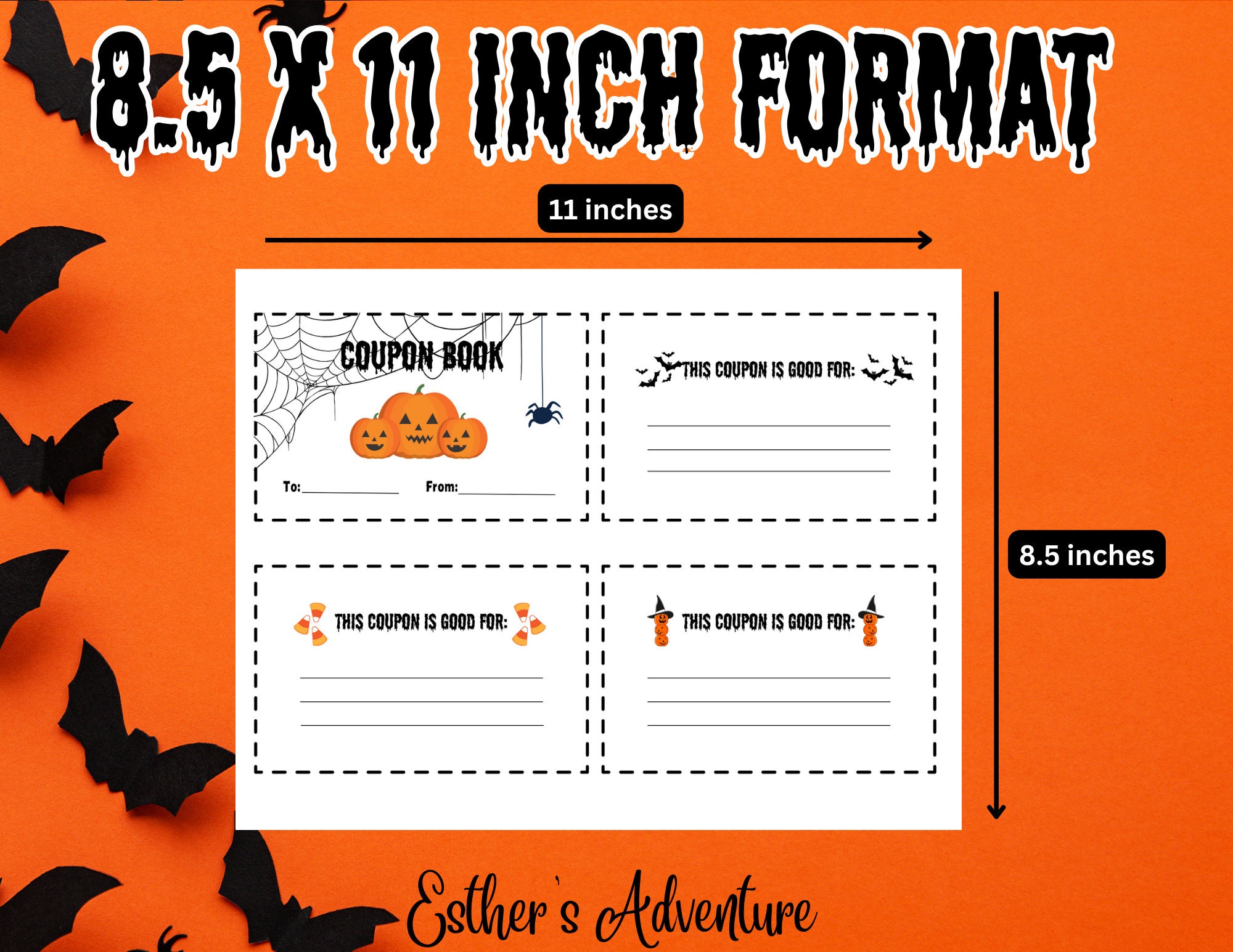 Printable Halloween Coupon Book, Printable Trick or Treat, Halloween ...