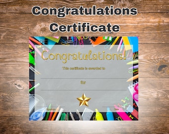 Instant Download Teacher Award Certificate Size A4 - Etsy